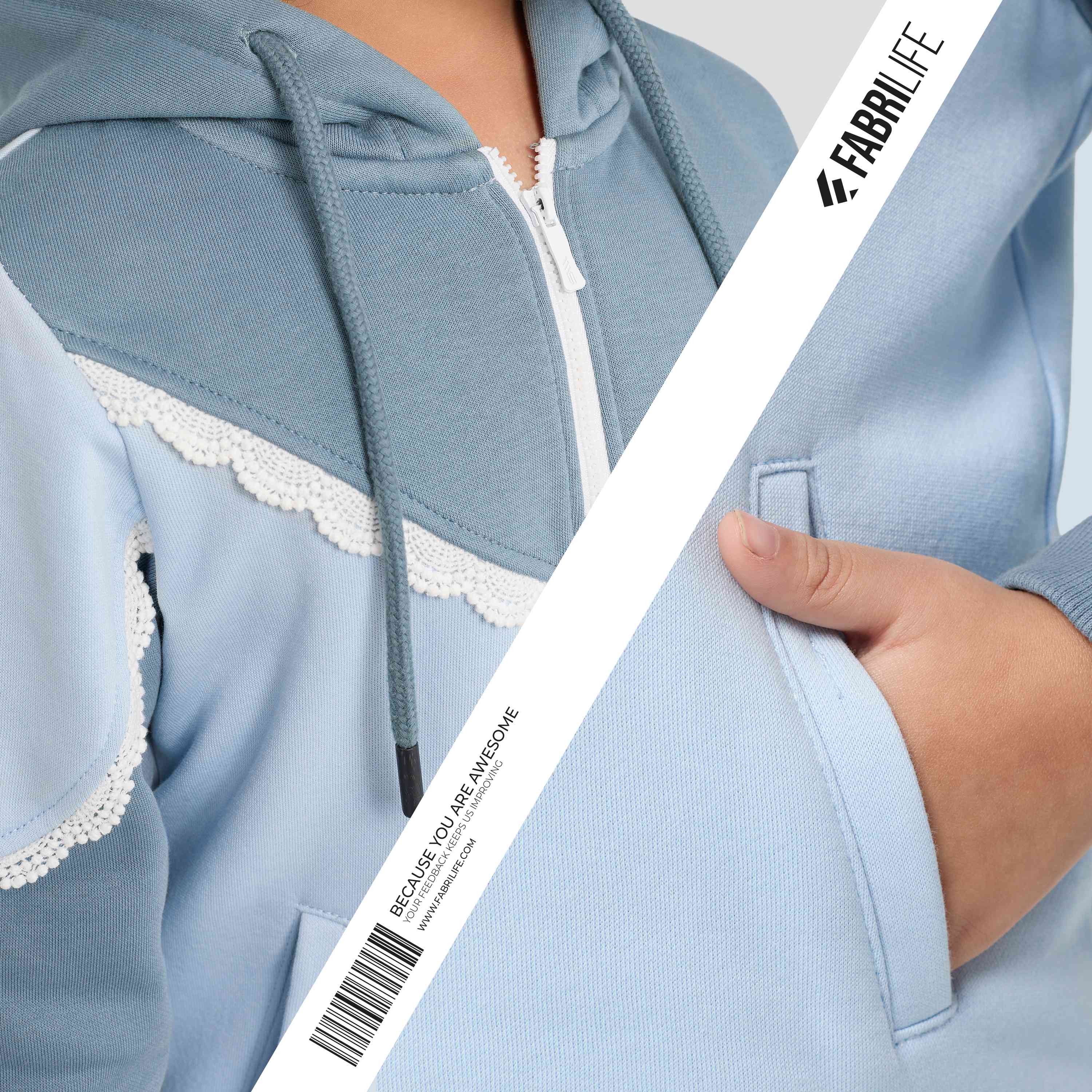 Kids Girls Premium Hoodie - Floral Frost - At Best Price | Fabrilife